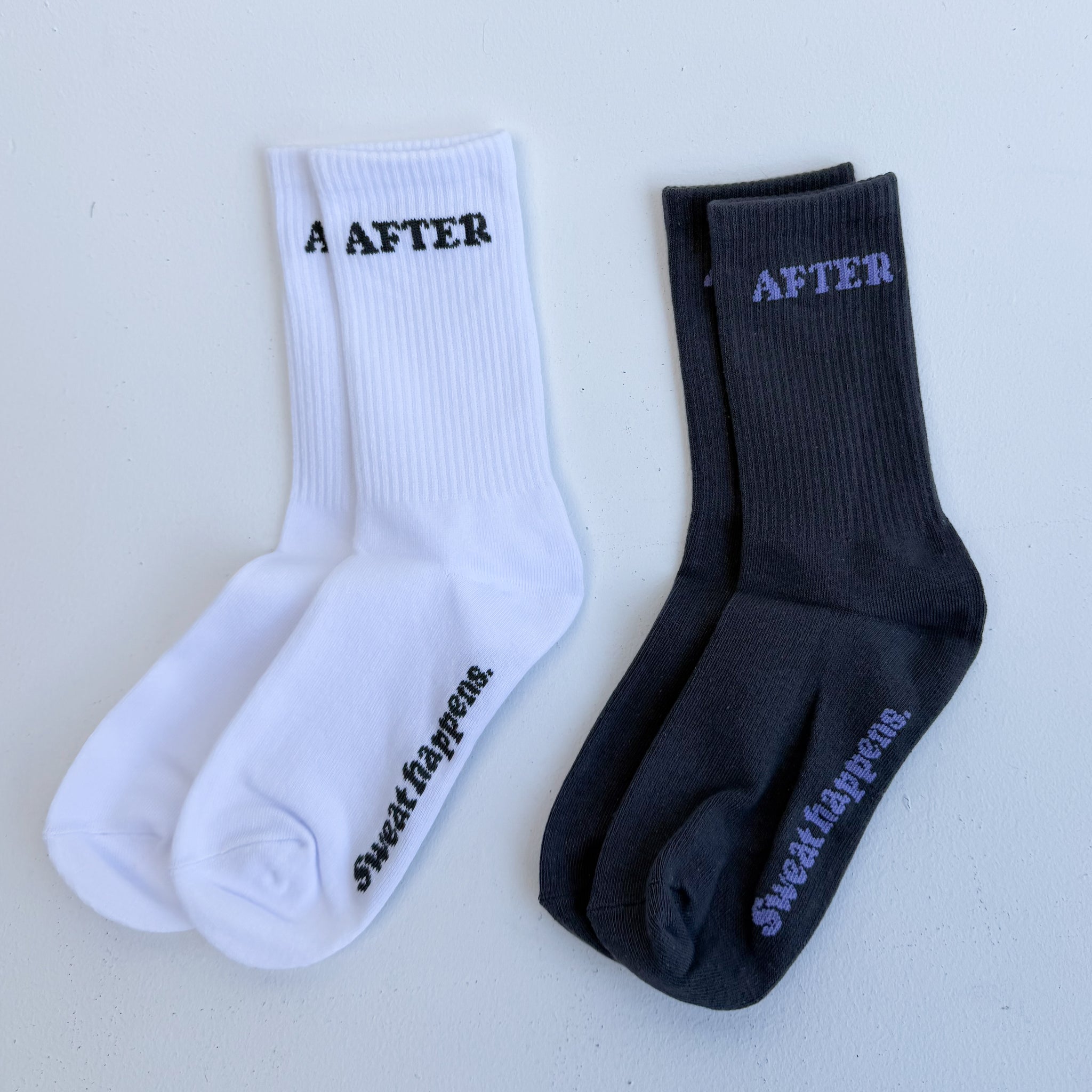 Ribbed Crew Socks – AFTER SWEAT CO